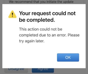 Your Request Could Not Be Completed At This Time Your Account Cannot Be ...